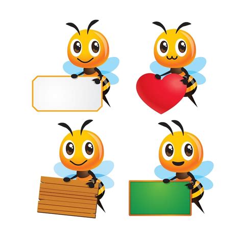 꿀벌 일러스트 캐릭터 이미지 Freepik에서 무료 다운로드