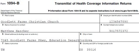 1094 B Fillable Form Printable Forms Free Online