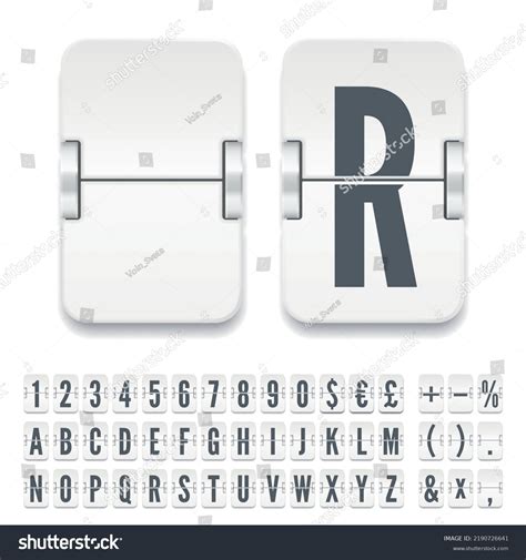 Terminal Scoreboard Font Display Flight Departure Stock Vector Royalty Free 2190726641