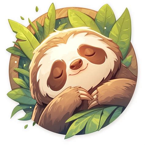 Premium Vector A Lazy Sloth Broadcaster Cartoon Style