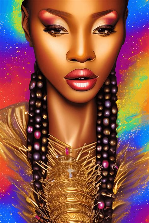 Golden Highlights Nigerian Princess · Creative Fabrica