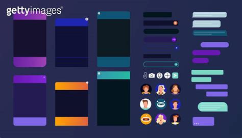 Flat Chat Bot Windows With User Avatar Message Bubble 1354833486 게티이미지뱅크