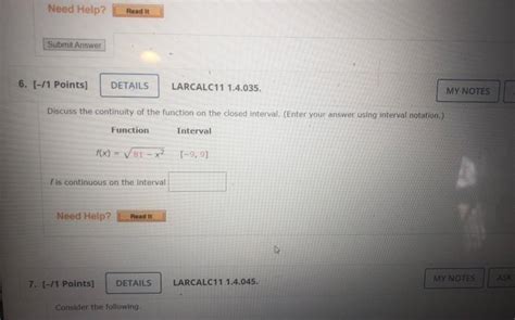 Solved Discuss The Continuity Of The Function On The Closed