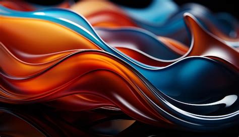 Premium Ai Image Abstract Backdrop With Smooth Flowing Wave Pattern In Vibrant Colors