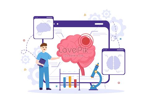 인간의 뇌 뇌졸중 그림 일러스트 무료 다운로드 Lovepik