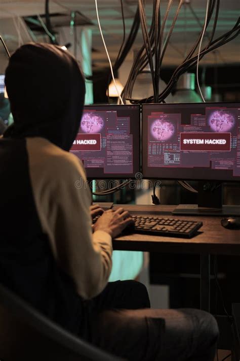 Cyberattack System Hacked Warning On Screen Computer Security