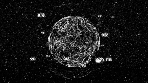 Global Network Connections And Data Points Animation Over Starry Night