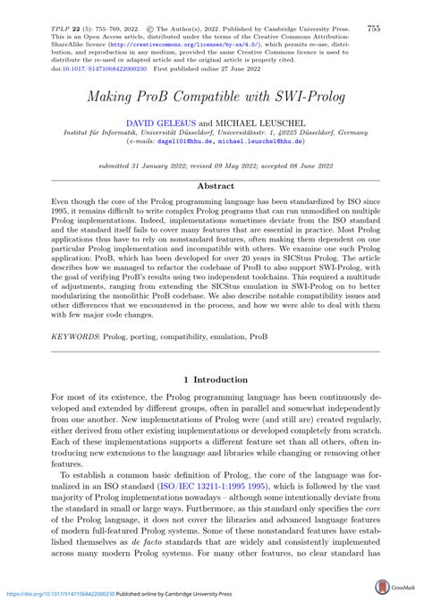 Pdf Making Prob Compatible With Swi Prolog