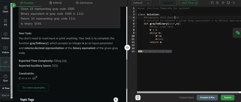 Python Bitmanipulation Graytobinary 100daysofcoding Ayushi Gupta