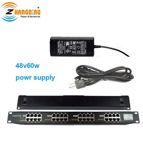 Aliexpress Com Buy Gigabit POE Patch Panel Port U POE Injector With Volt Watt Power