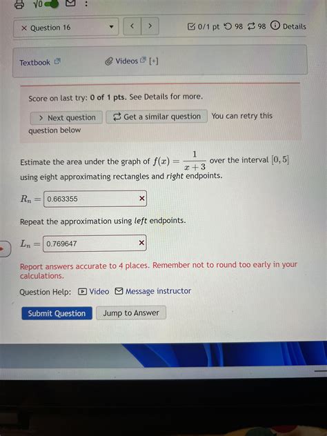 Calculus One Approximating Areas Rhomeworkhelp