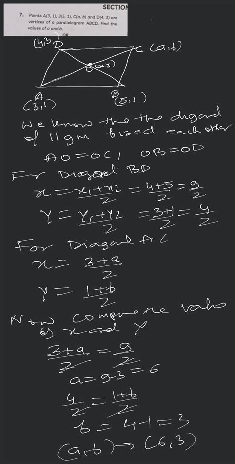 Points A 3 1 B 5 1 C A B And D 4 3 Are Vertices Of A Parallelog