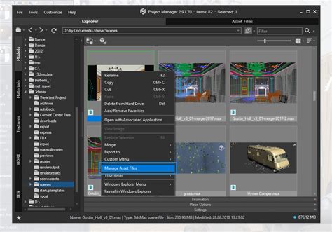 Asset Management Using Project Manager Kstudio 3Ds Max Plugins