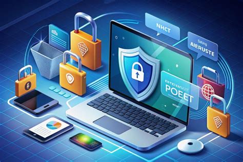 3d Computer Protection Illustration Antivirus Concept Cyber Security