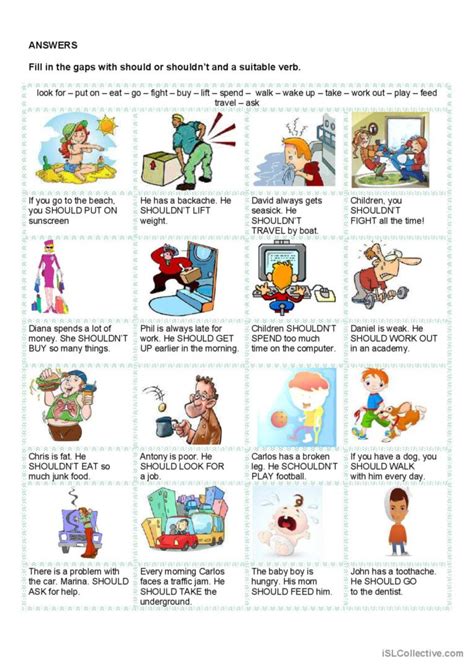 Modals Should General Gramma English Esl Worksheets Pdf And Doc