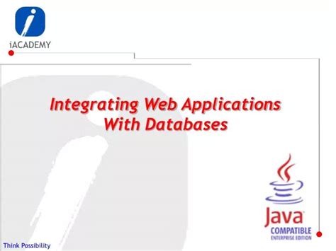 Ppt Integrating Web Applications With Databases Powerpoint
