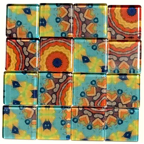 Vintage Gypsy 25cm Glass Tiles Pattern 1 Hm The Mosaic Store