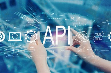 API Application Programming Interface Concept With Person Using Smartphone Stock Image Image