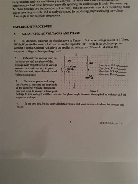 Solved Using Transient Analyst And 3 Using Ac Analysis I