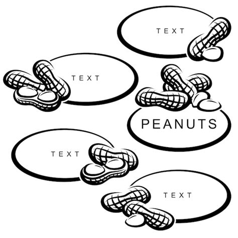 Premium Vector Peanuts Set Collection Icon Peanuts Vector