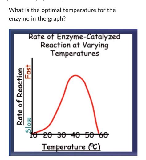 Solved What Is The Optimal Temperature For The Enzyme In The