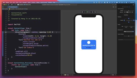 Visual Editor In Xcode Swiftui Handbook Designcode