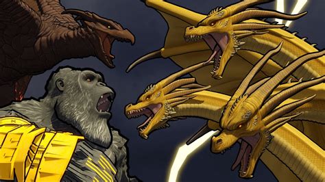 Seal Animations Kong And Rodan Vs King Ghidorah Fandom