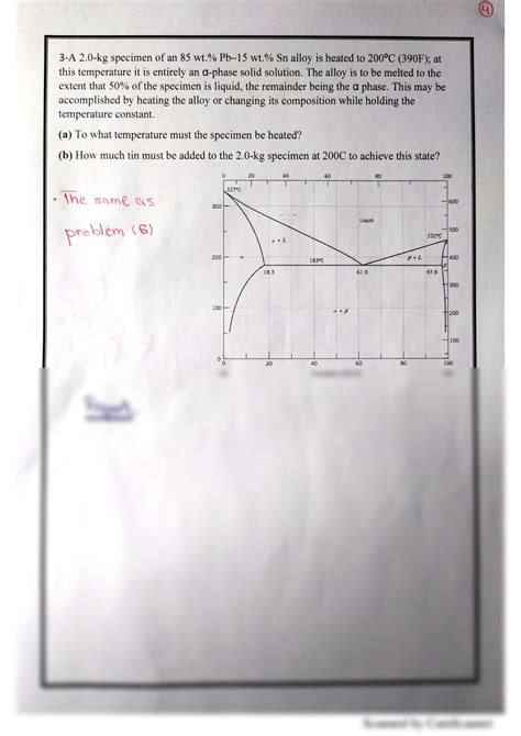 Solution 4 Solved Problems On Binary Phase Diagram Studypool
