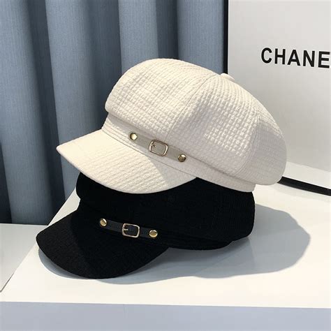 여성용 레트로 보이나 베레모 모자 팔각형 뉴스보이 모자 패션 디자이너 겨울 Aliexpress