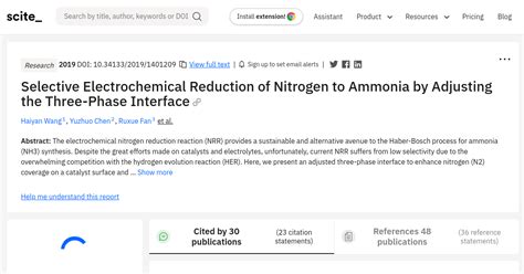 Selective Electrochemical Reduction Of Nitrogen To Ammonia By Adjusting The Three Phase