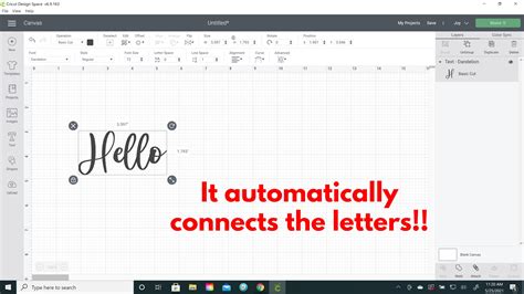 How To Connect Letters On Cricut With The Kerned Feature Leap Of Faith Crafting