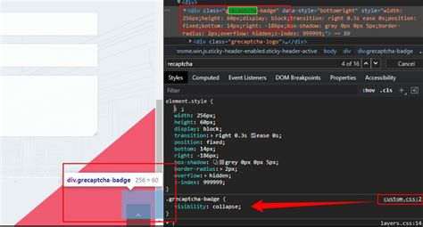 Hide Google Recaptcha Okler Themes