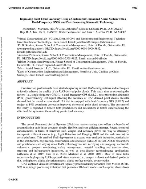 Pdf Improving Point Cloud Accuracy Using A Customized Unmanned Aerial System With A Dual