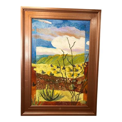 Borderlands Multimedia Oil On Canvas Signed On The Bottom Chairish