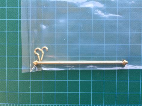 Solid Brass Curtain Rod With Fixings Vintage Item 112 For Dollhouses Handmade By A Craftsman