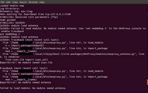 Failed To Load Module No Module Named Antenna Arducopter Ardupilot