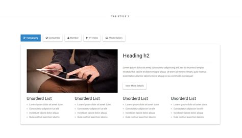 Active A Responsive Bootstrap Pure Css3 Tabs By Thecodude Codecanyon