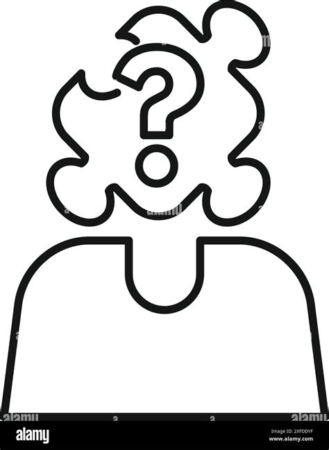 Person Is Thinking With A Question Mark Inside A Jigsaw Puzzle Head