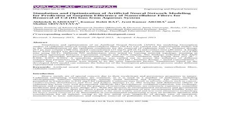 Simulation And Optimization Of Artificial Neural Network Topology The