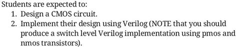 Solved Design A Cmos Circuit That Implements The 9s Complement Of A 4