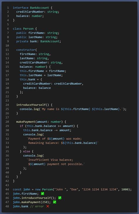תכנות מונחה עצמים oop ב typescript