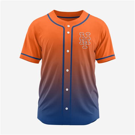 Mlb New York Mets Personalized Gradient Design Baseball Jersey St2401 Style Spotx Shop