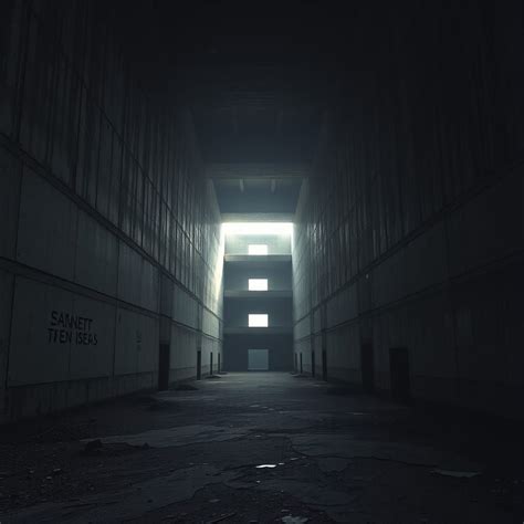 Angular Neo Brutalist Labyrinth In Dark Concrete Ai Art