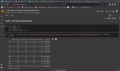 Video Yashwant P On Linkedin 😊 Info Aidtech Machine Learning Internship Task 1 Iris Flower