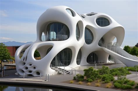Premium Photo Modern Building With Unusual Architecture