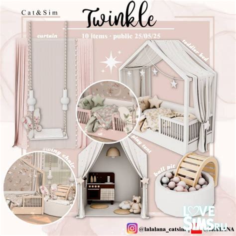 Скачать детская комната Twinkle Set для Симс 4