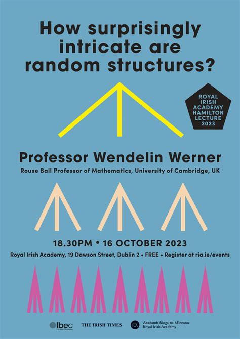 Royal Irish Academy Hamilton Day Lecture General Public Maths Week Ireland