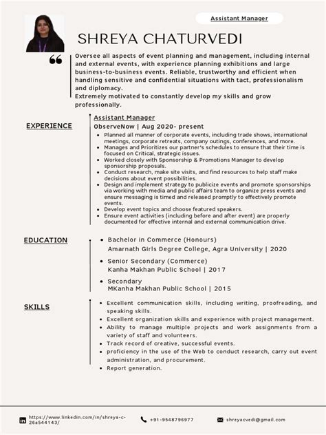 Shreya Resume Pdf Human Communication Cognition