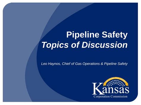 Pdf Pipeline Safety Topics Of Discussion 19 2012 · Pipeline Safety Topics Of Discussion Leo