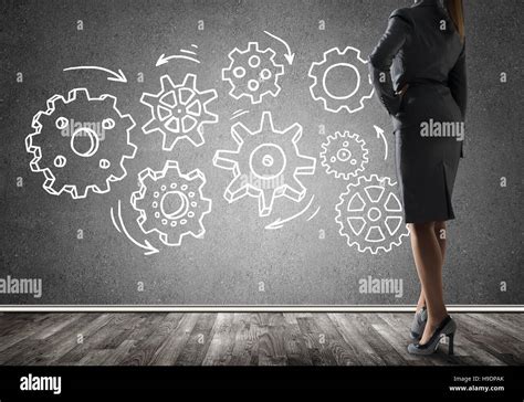 Gears Mechanism As Teamwork Concept Stock Photo Alamy